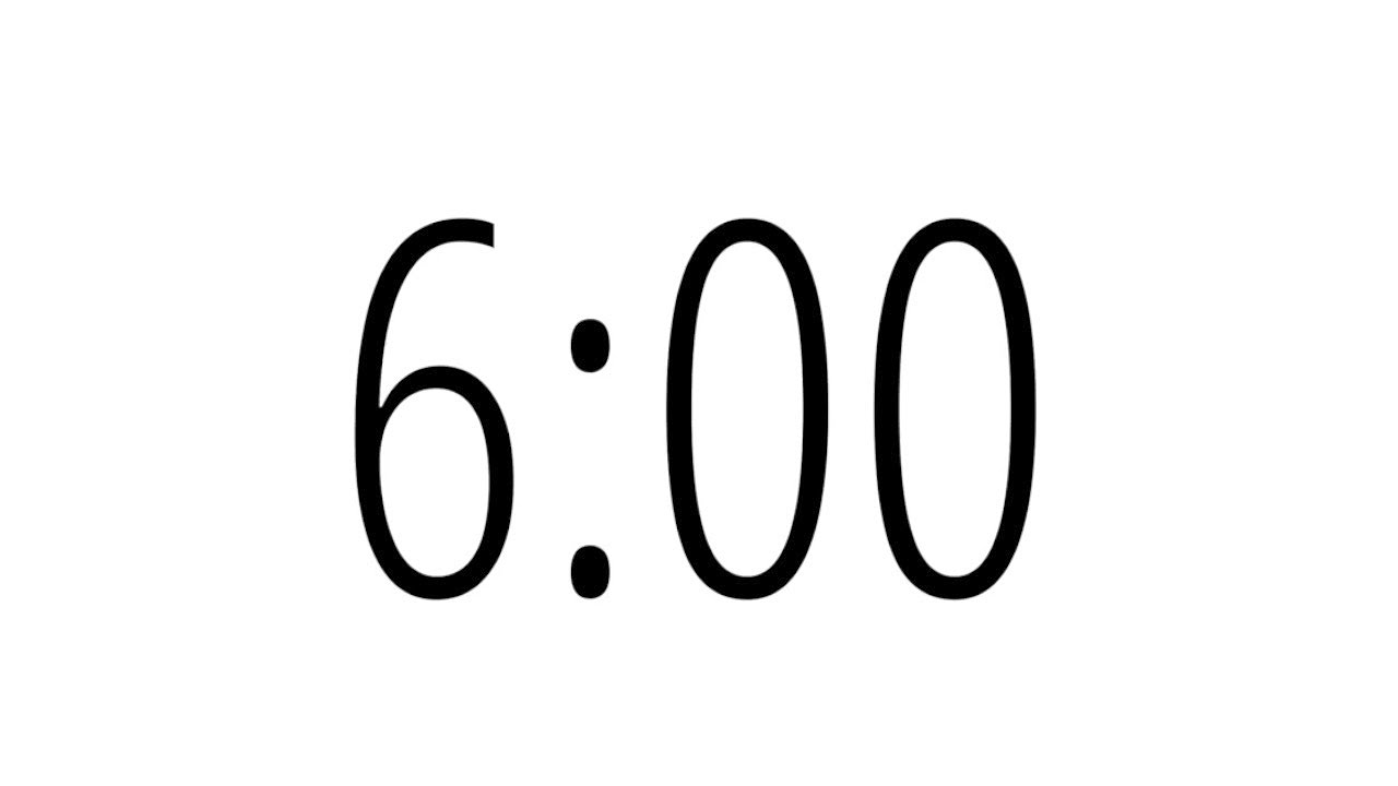 Timer 6 Minutes White Background | With Alarm | TimerTube - YouTube