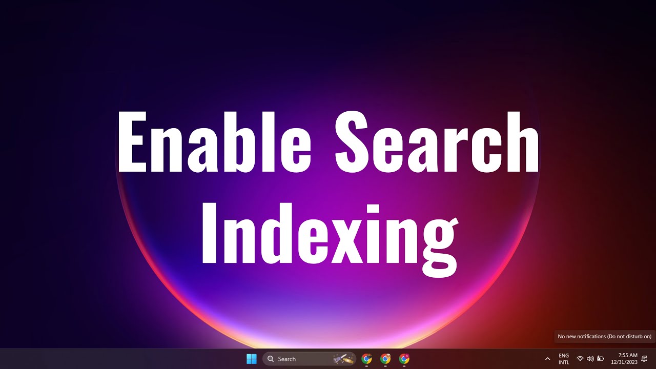 How to Enable Search Indexing in Windows 11 - YouTube