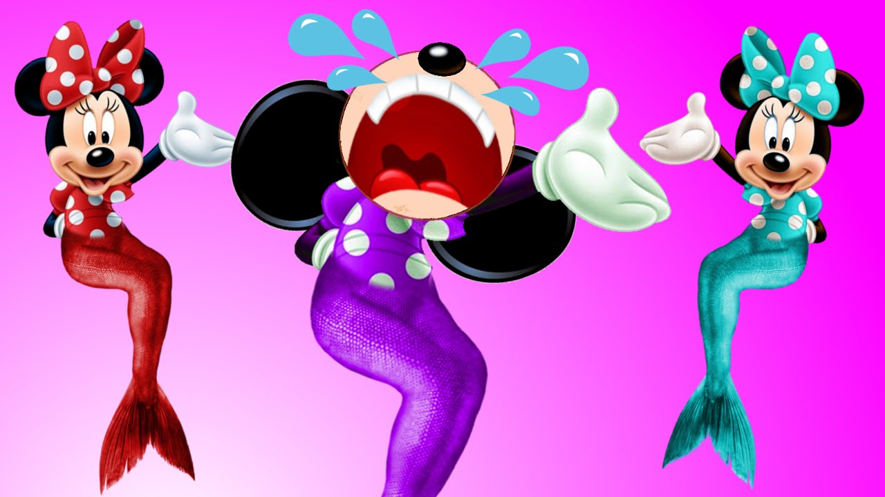 Five Little Minnie Mouse Mermaid Crying - Five Little Monkeys Jumping ...