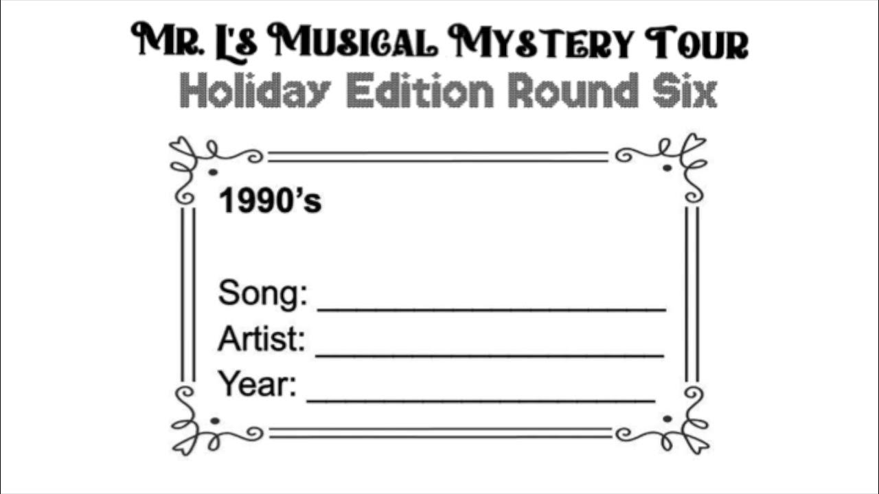 Holiday Music Trivia #6: "Mr. L's Musical Mystery Tour: Holiday Edition ...
