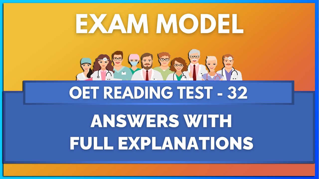 OET READING TEST - 32 | MIHIRAA - YouTube