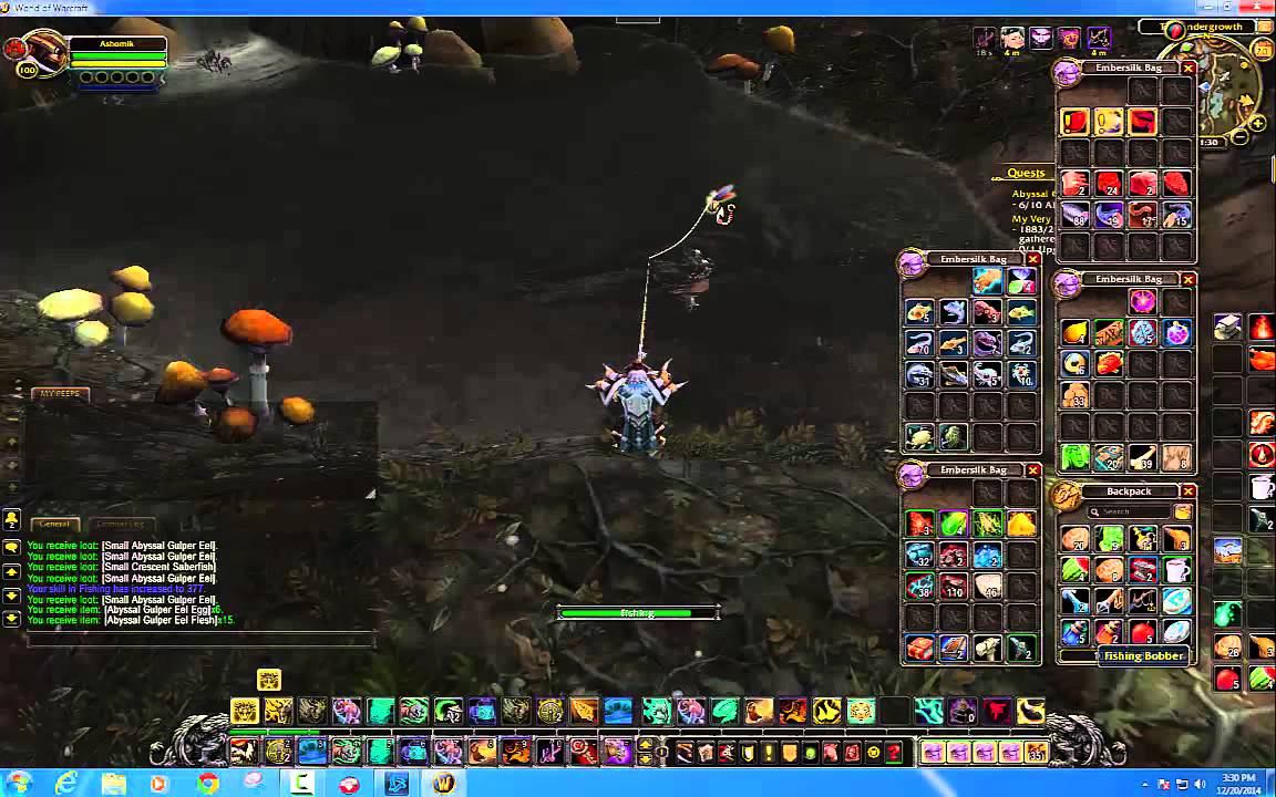 World of Warcraft | Fishing | Abyssal Gulper Eel Eggs | Leveling ...