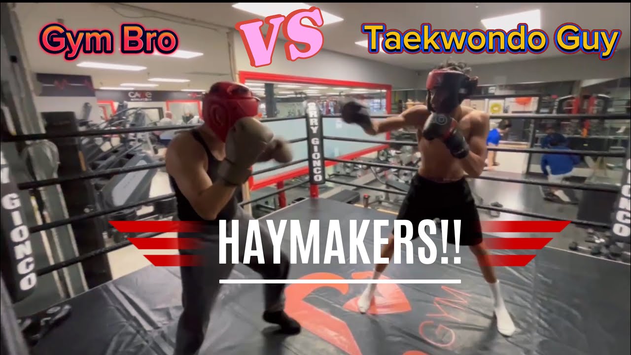 Gym Bro BOXING SPARRING Taekwondo Guy - YouTube