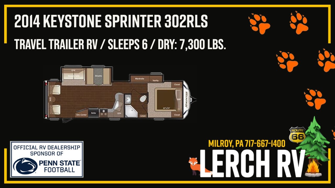 2014 Keystone Sprinter 302RLS for sale at Lerch RV PA Dealership - YouTube
