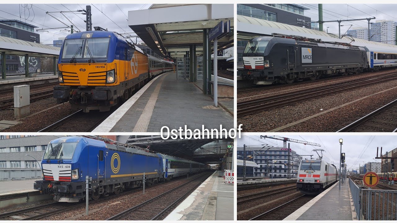 Züge in Ostbahnhof// RE1, RE2, RE7, RE8, RB23, EC48, EC49, EC58, IC ...
