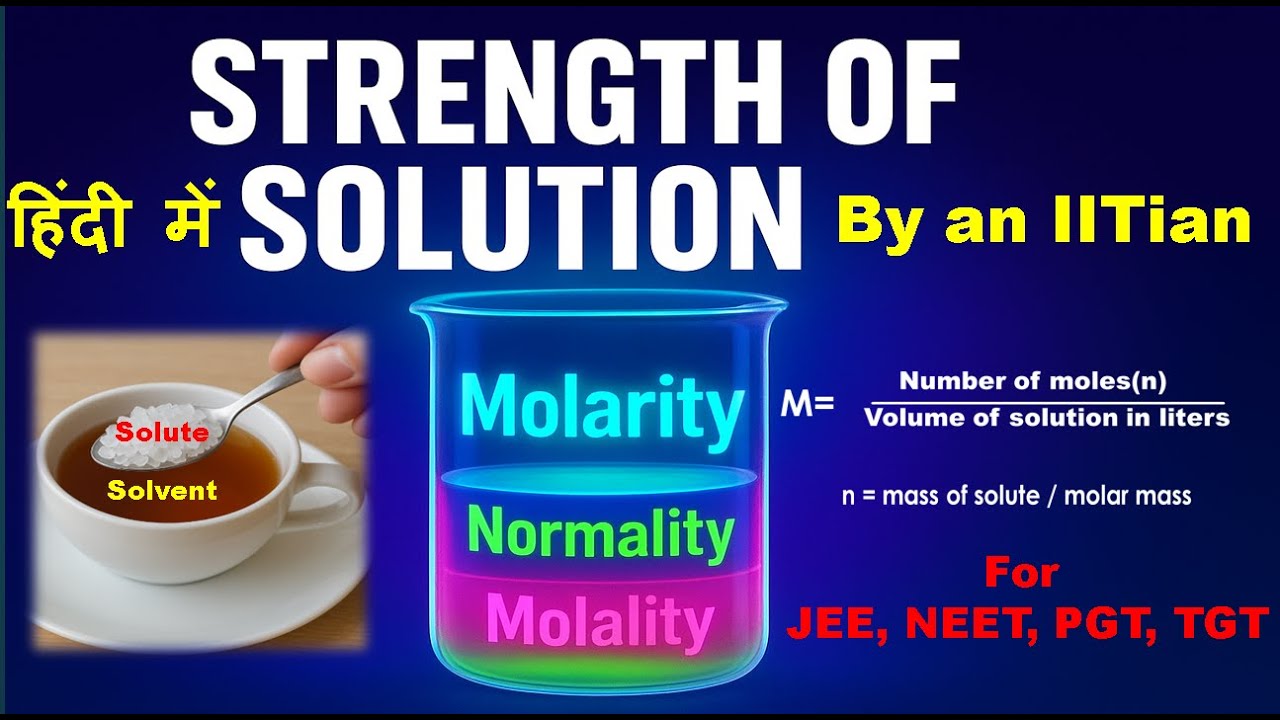 Strength of Solution | Molarity Explained आसान तरीके से | #jee #neet # ...