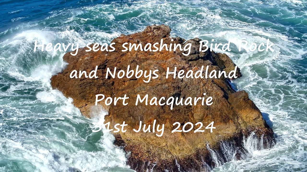 Heavy waves smashing Bird Rock, Port Macquarie. 31st July 2024 - YouTube