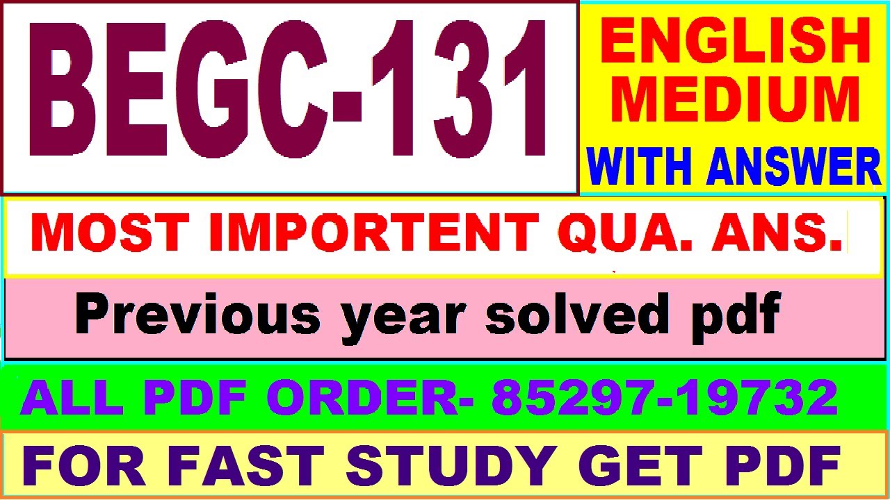 begc 131 important questions with ans / begc 131 previous year question ...