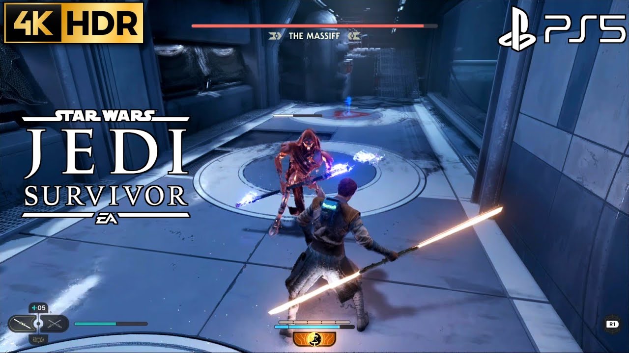 The Massiff Boss STAR WARS JEDI SURVIVOR Massiff Boss Fight PS5 | Jedi ...