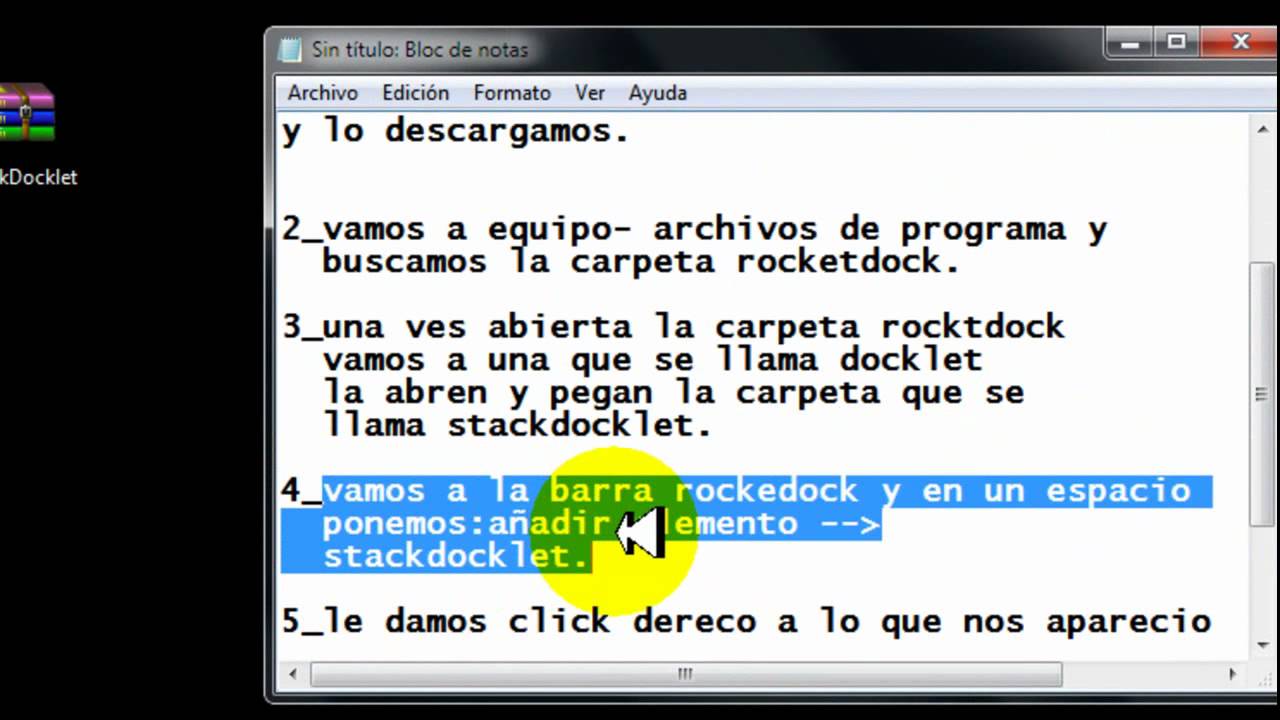 StackDocklet efecto para barra RocketDock - YouTube