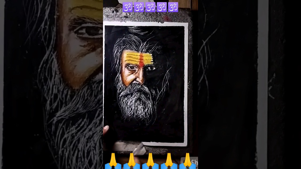 mahadev devotee oil pastel drawing | om nama shivay - YouTube