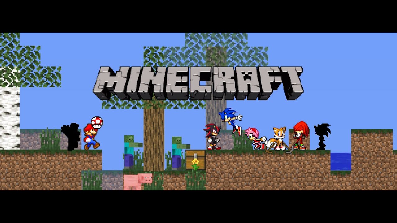 Team Mario & Sonic in Minecraft Remastered | Sprite Animation - YouTube