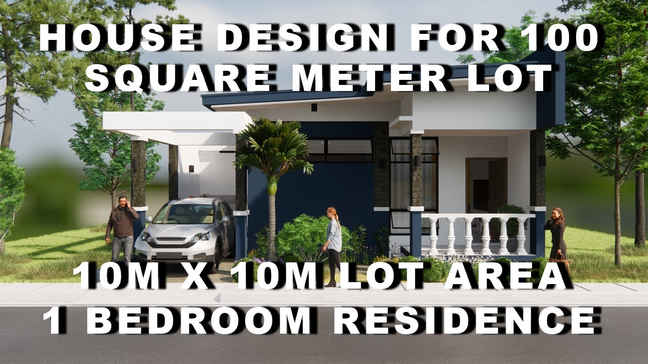 House Design: 100 square meter lot - YouTube
