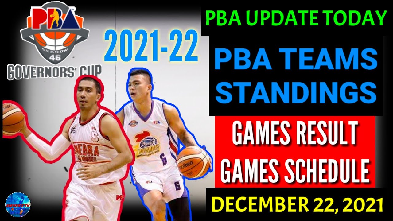 PBA Standings Games Schedule Games Result Pba update Governor's Cup ...