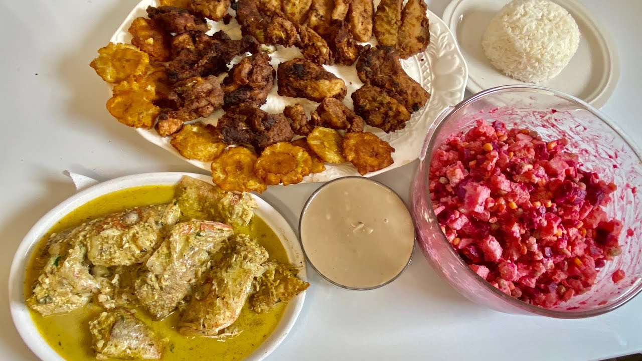 Best Haitian recipe ( Vendredi saint) Poisson gros sel, salad ruisse ...