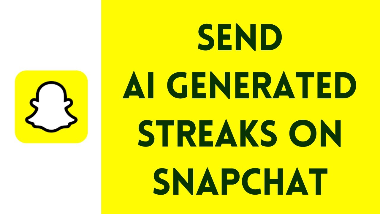 How to Send AI Generated Streaks on Snapchat 2024 - YouTube