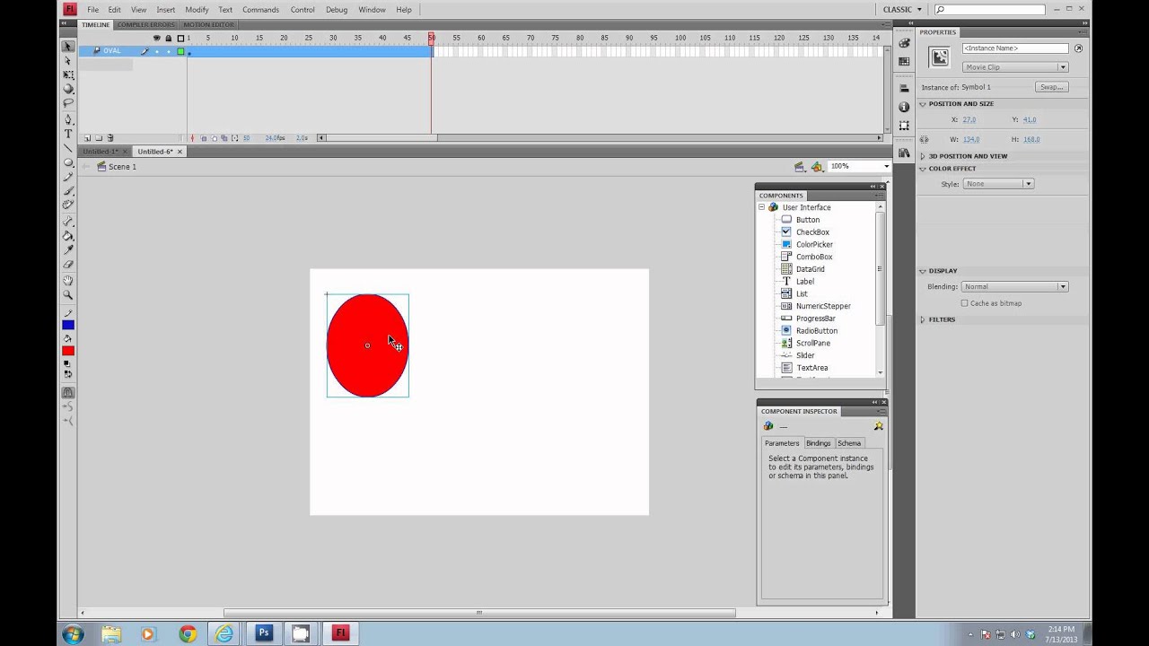 Creating a Motion Tween in Flash CS 4 - YouTube