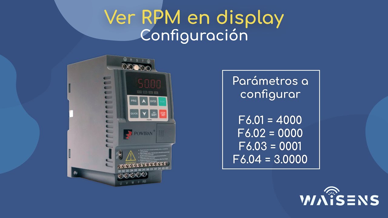 PI150- Configuración para ver RPM en display - YouTube