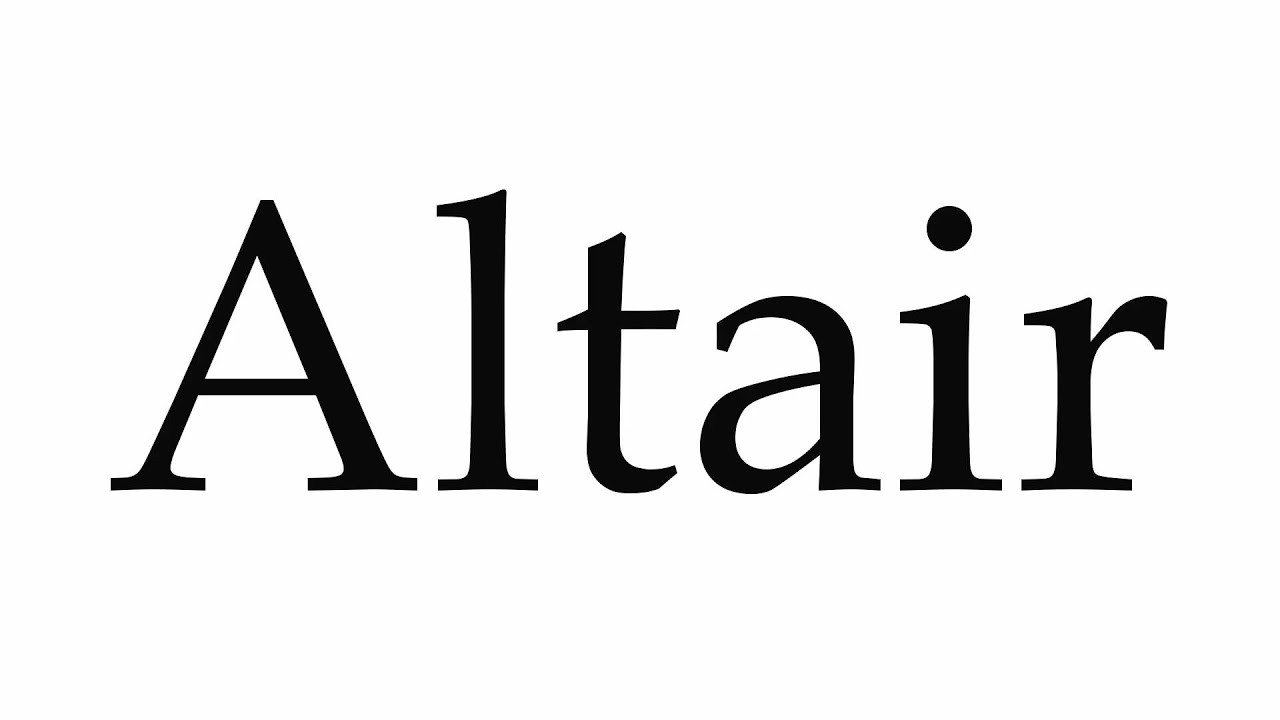 How to Pronounce Altair - YouTube