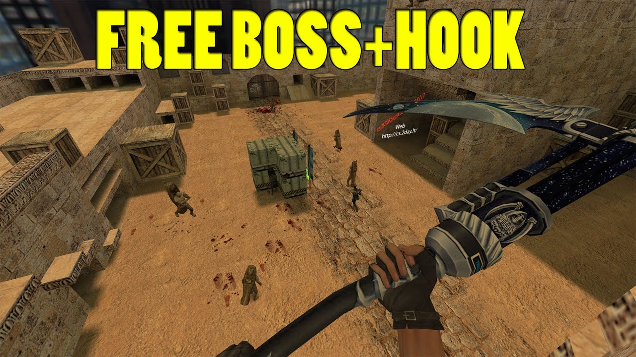 [CS 1.6] FREE VIP+ADMIN+BOSS+HOOK \ ЗОМБИ СЕРВЕР - YouTube