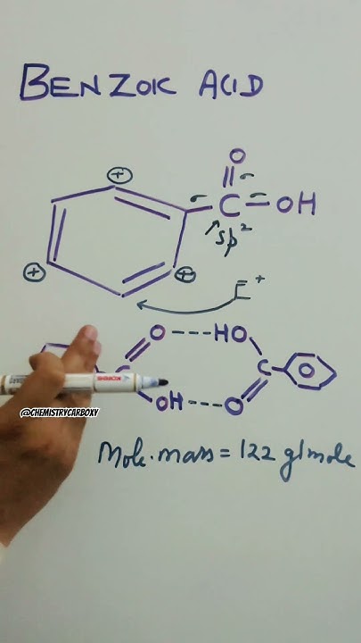 Formula of Benzoic acid | Resonating structure of Benzoic acid |structure of Benzoic acid - YouTube