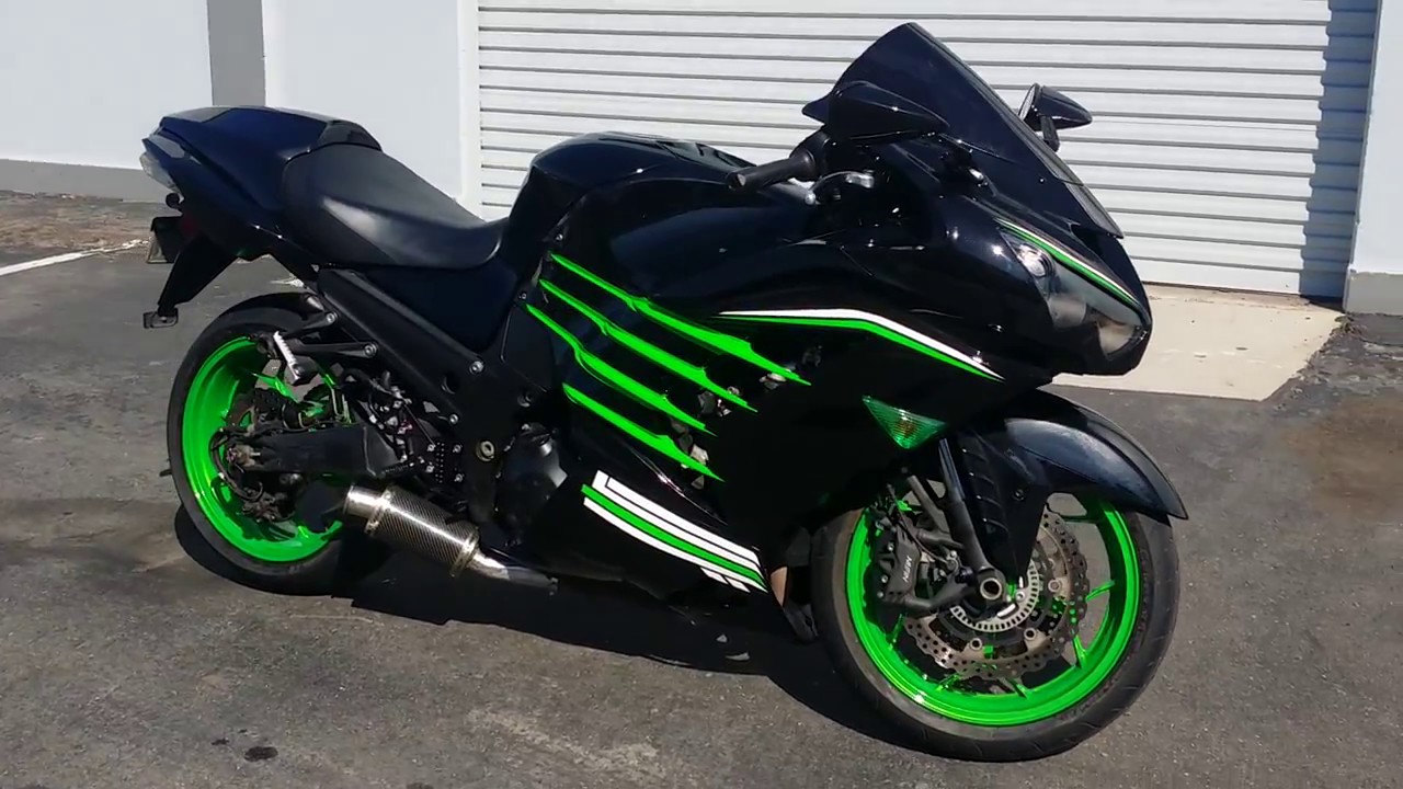 2012 Kawasaki ZX-14R ZX14 with Carbon Fiber Shorty Exhaust Electro ...