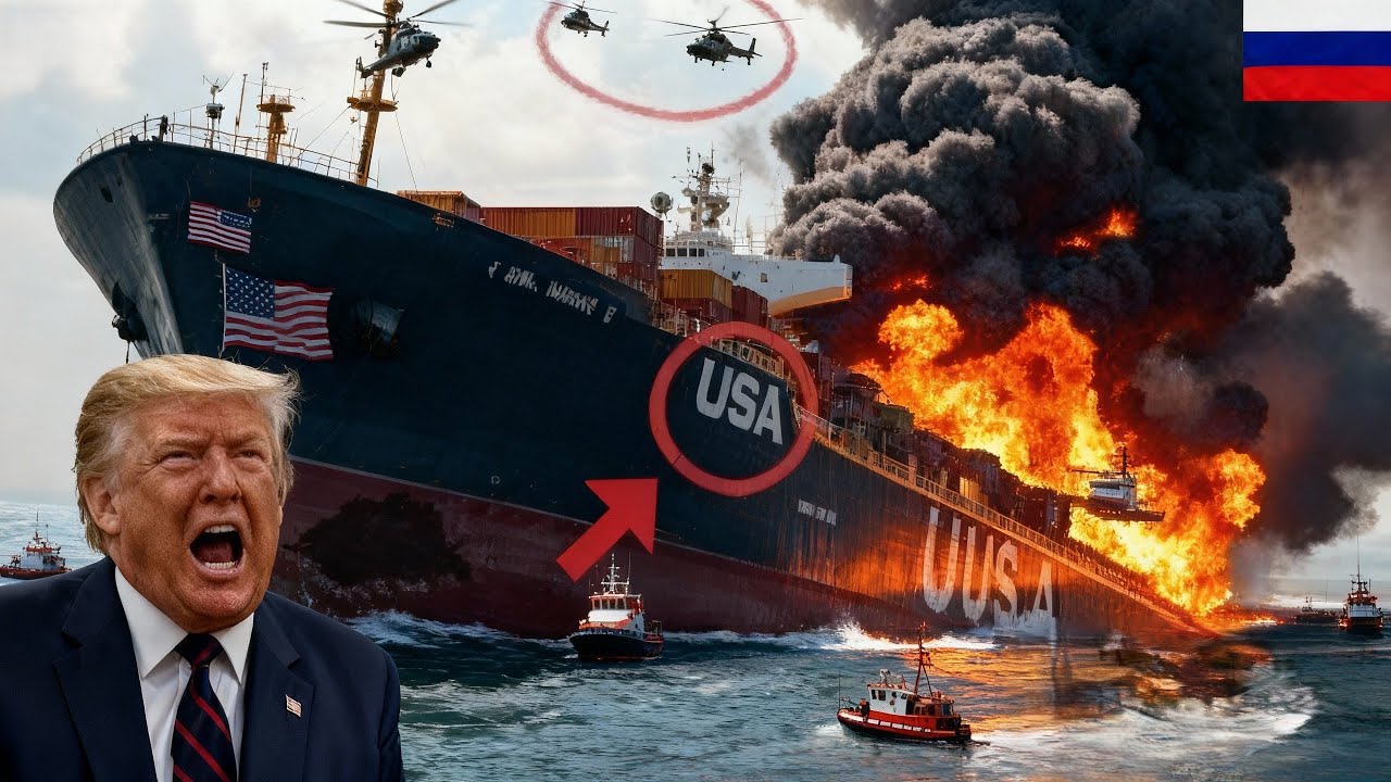2 Minutes Ago: Two Massive US Cargo Ships Wiped Out by Russian Su-57s ...