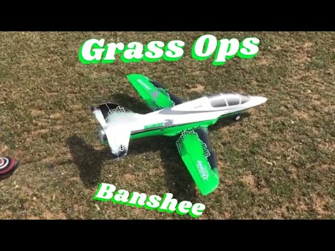 Freewing Banshee 64mm EDF Jet Grass Ops - YouTube