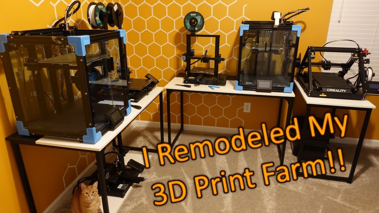 I Painted & Remodeled My 3D Printer Farm! - YouTube