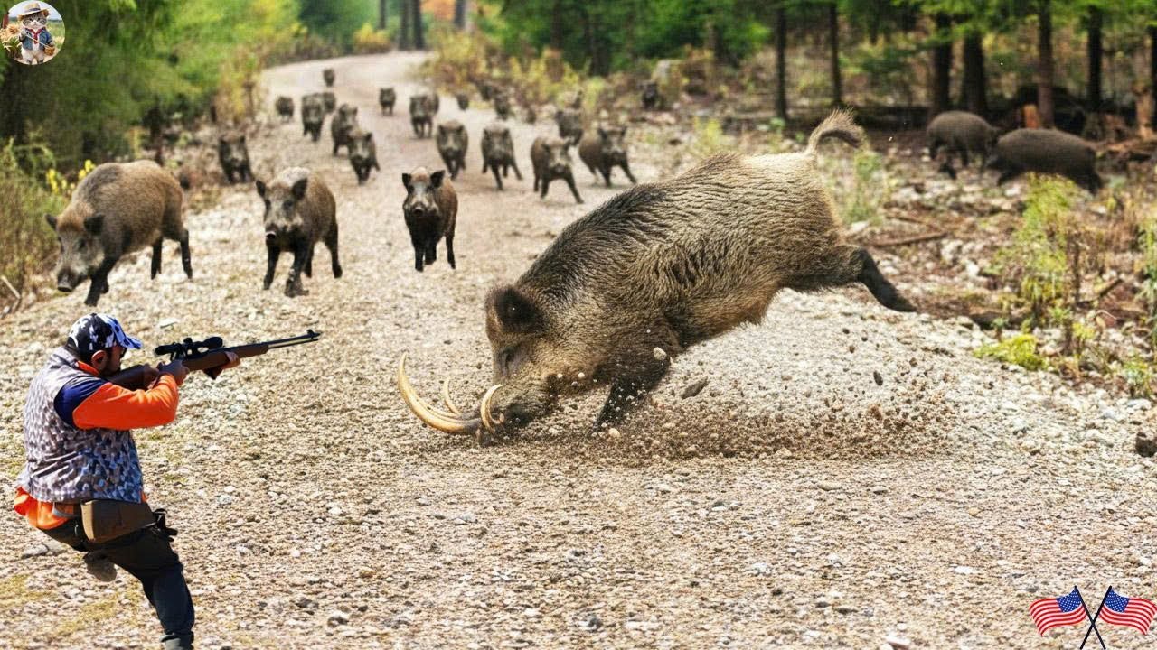 INCREDIBLE! Out of Control - Wild Boar Hunt Turns Into a Living ...