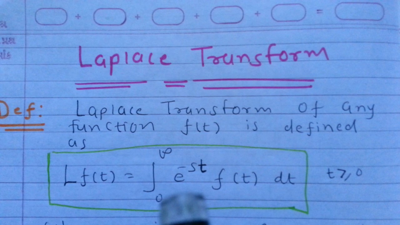 Basic of laplace transform - YouTube