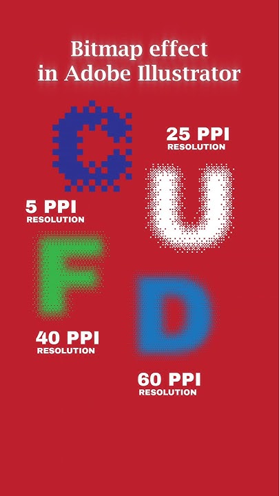 Bitmap Text Effect in Illustrator #shorts #adobe #adobeillustrator # ...