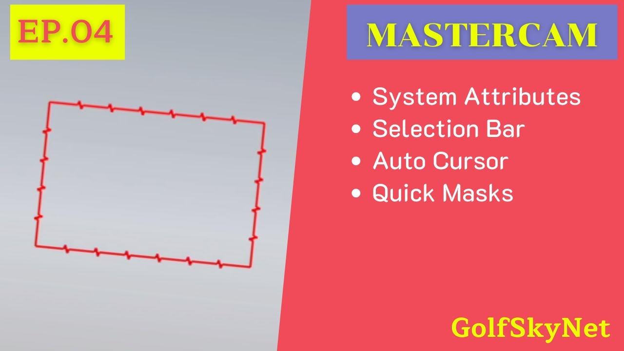 MASTERCAM 2021 - Selection and Quick Mask - YouTube