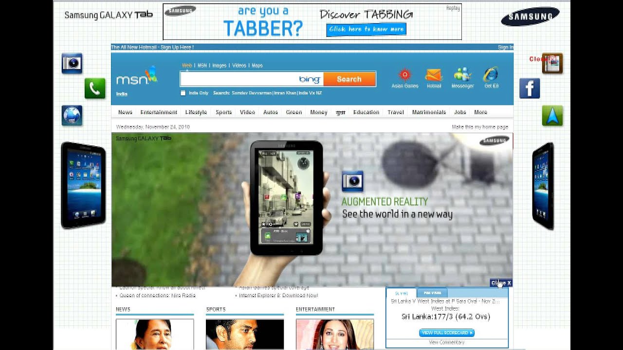 Samsung Galaxy Tab - Homepage takeover - YouTube