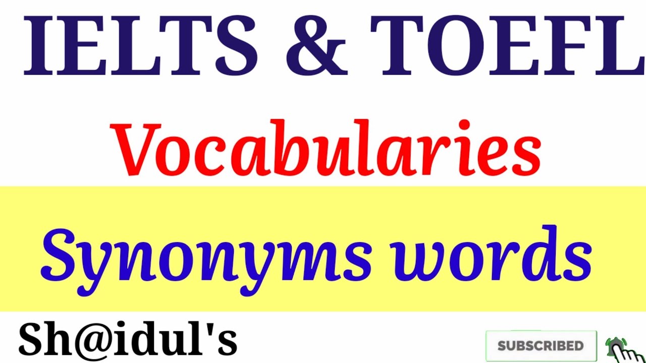 How To Learn Synonyms Words Fast IELTS TOEFL Most Important How To Learn Synonyms Words Fast IELTS TOEFL Most Important