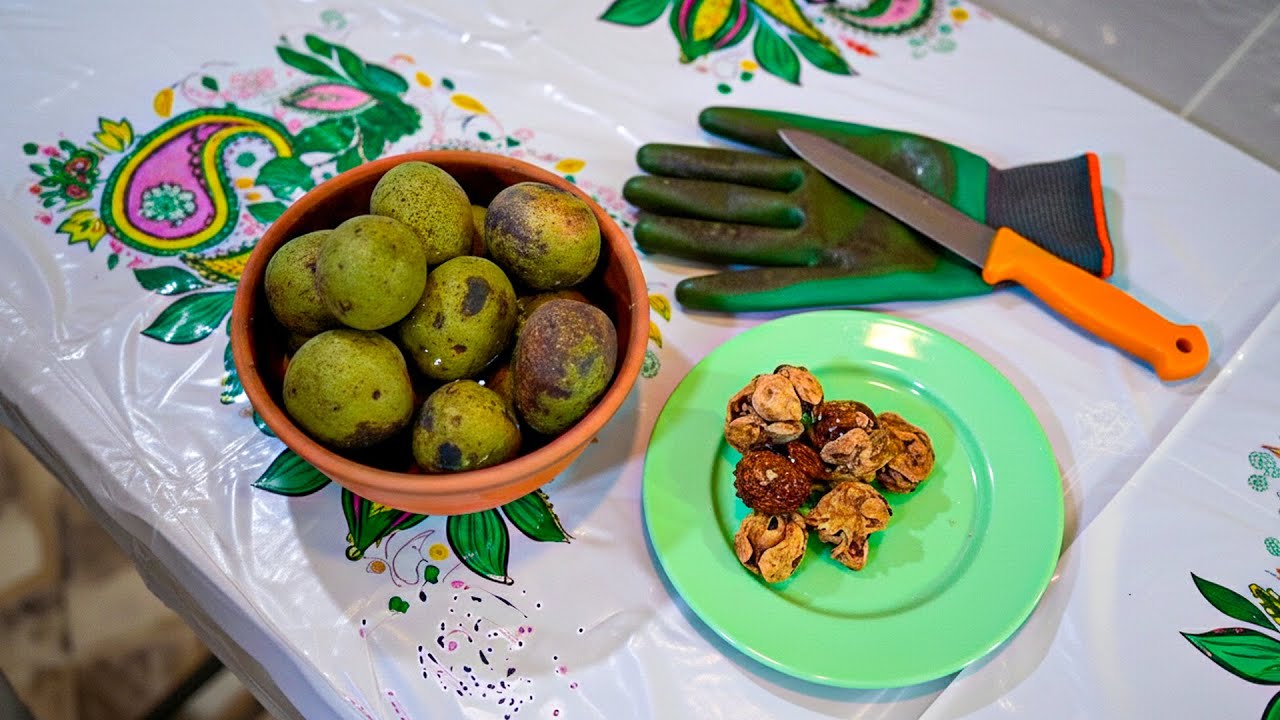 Peeling Walnuts the Perfect Way | Whole & Clean Walnut Hack - YouTube