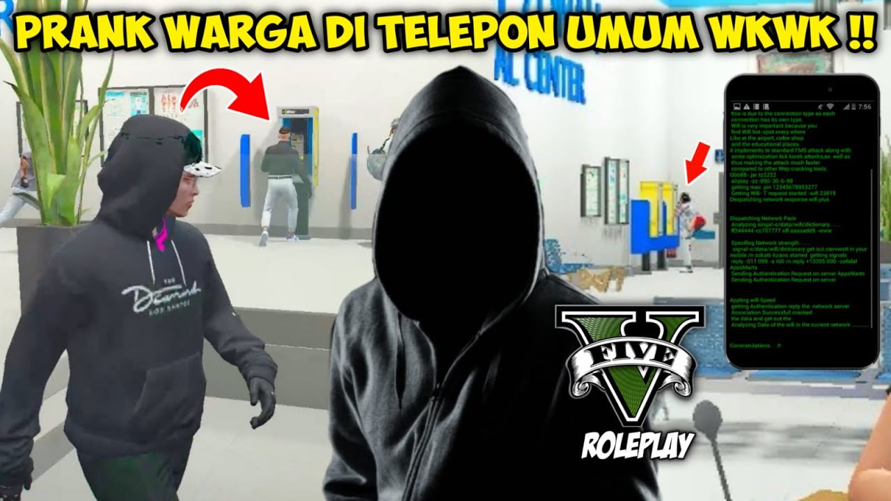 PRANK WARGA DI TELEPON UMUM RUMAH SAKIT WKWK !! ISCO SABOTASE TELEPON ...