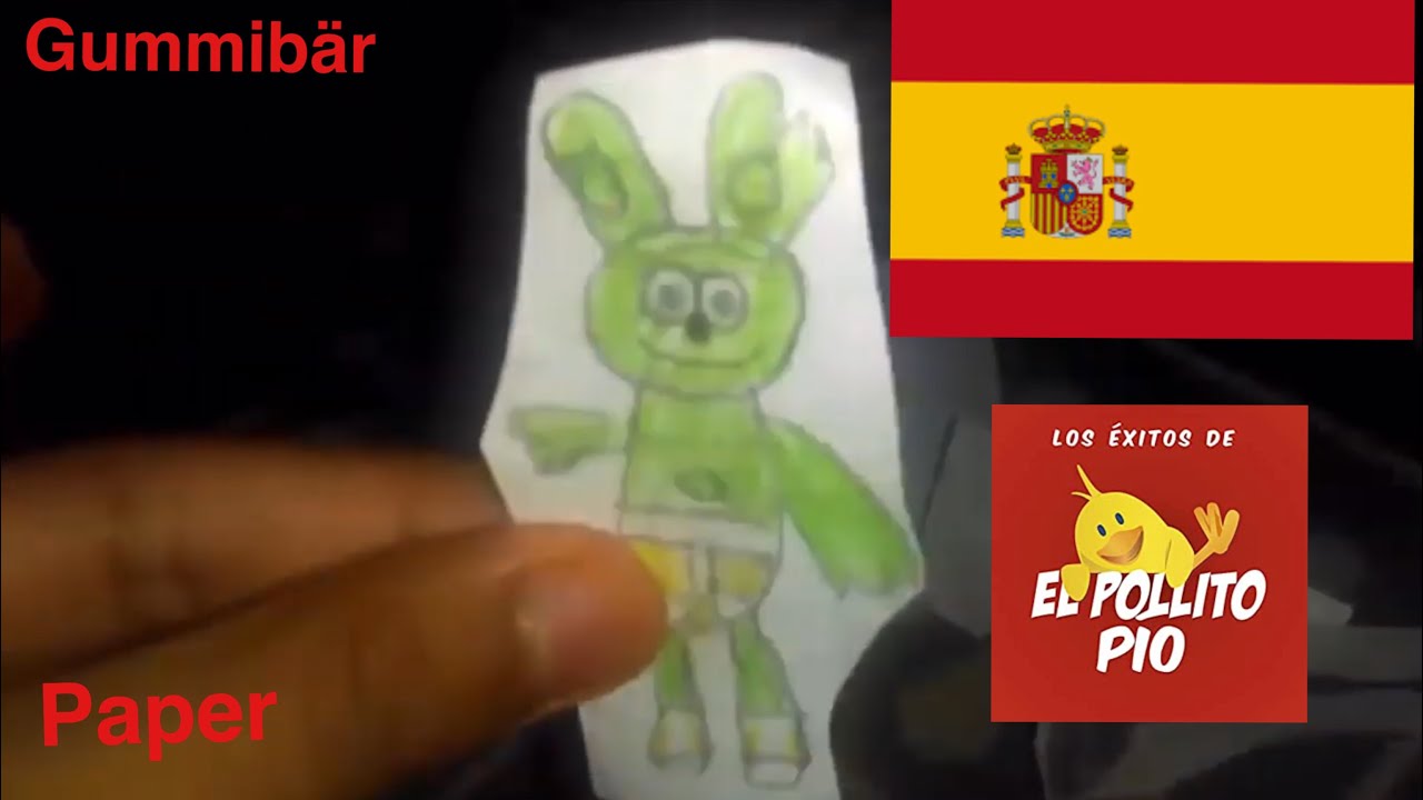 The Gummy Bear Long Spanish Pollito Pio 🇪🇸 Paper Mode - YouTube