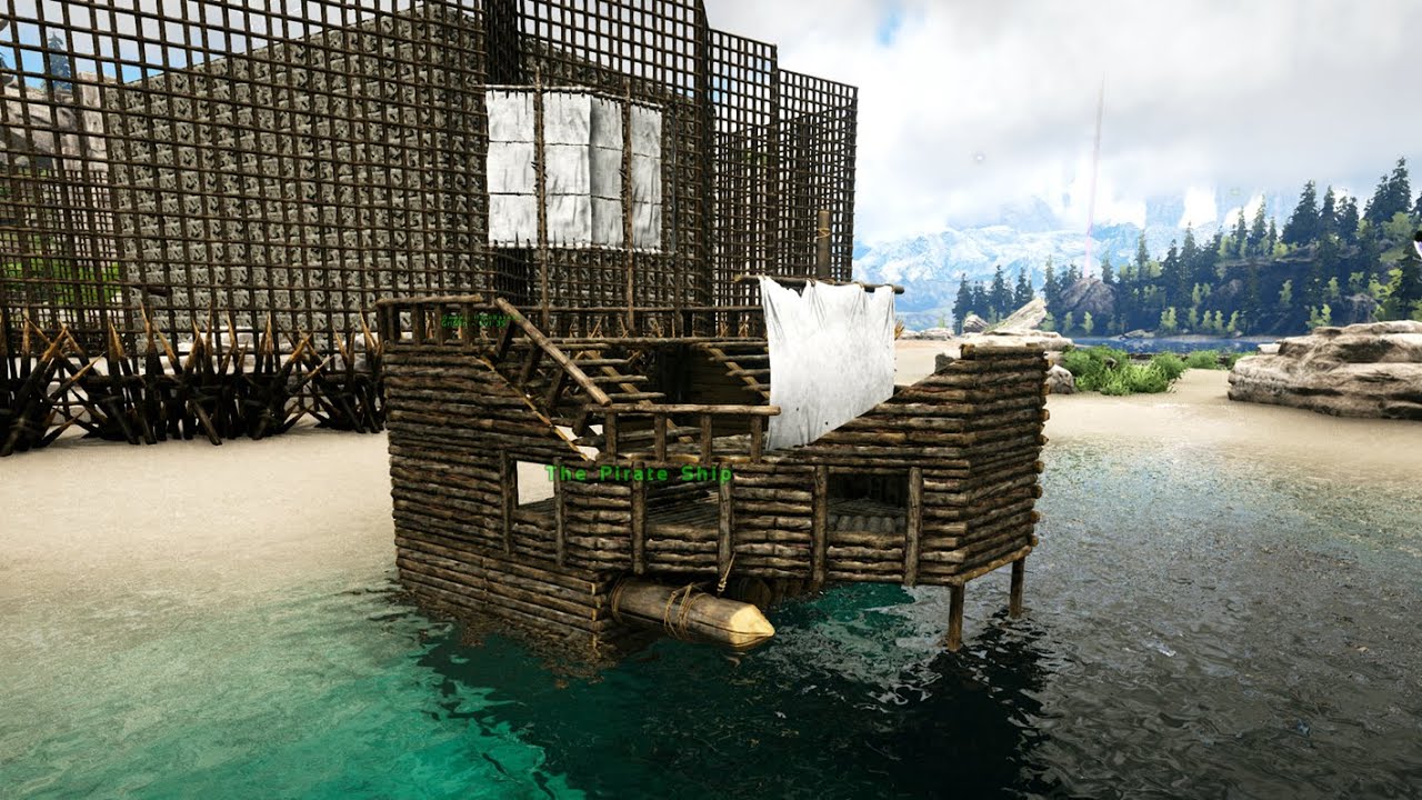 ARK: Survival Evolved The Pirate Ship Gameplay - YouTube