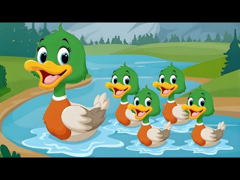 Five Little Ducks Song -22 | Nursery Rhymes & Kids Songs | Rhyme Time ...
