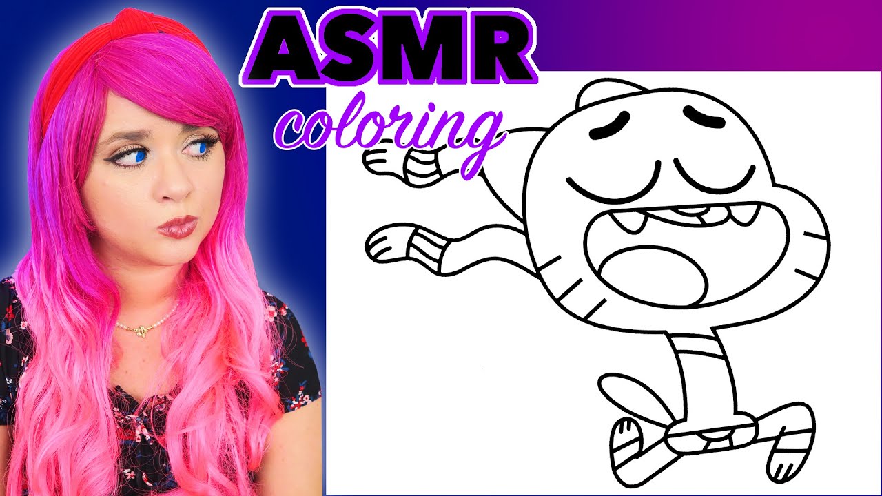 ASMR Coloring for Relaxation Gumball Coloring | Calming ASMR Sounds ...