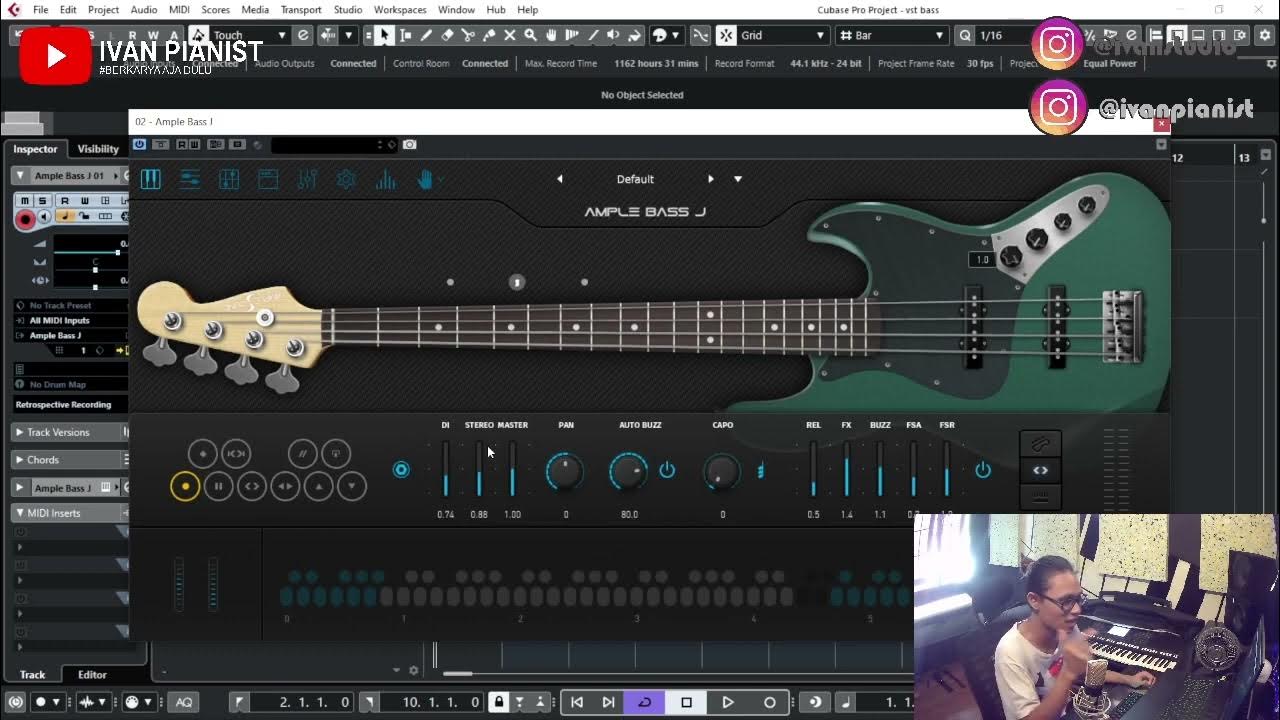 THE BEST BASS VST - Ample Sound | Review VST Bass REALISTIS BANGET - #ivanstudiowebcam - YouTube