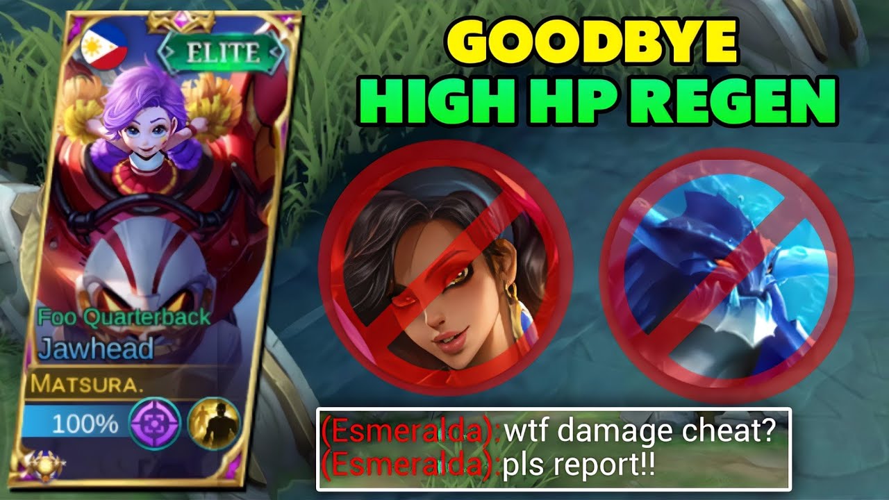THIS IS HOW TO COUNTER HIGH HP REGEN HEROES! 😱 JAWHEAD BEST ANTI HEAL ...