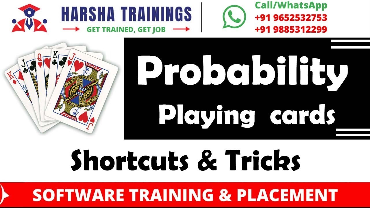 PROBABILITY || CARDS PROBLEMS || SHORT CUT TRICKS || Harsha trainings ...