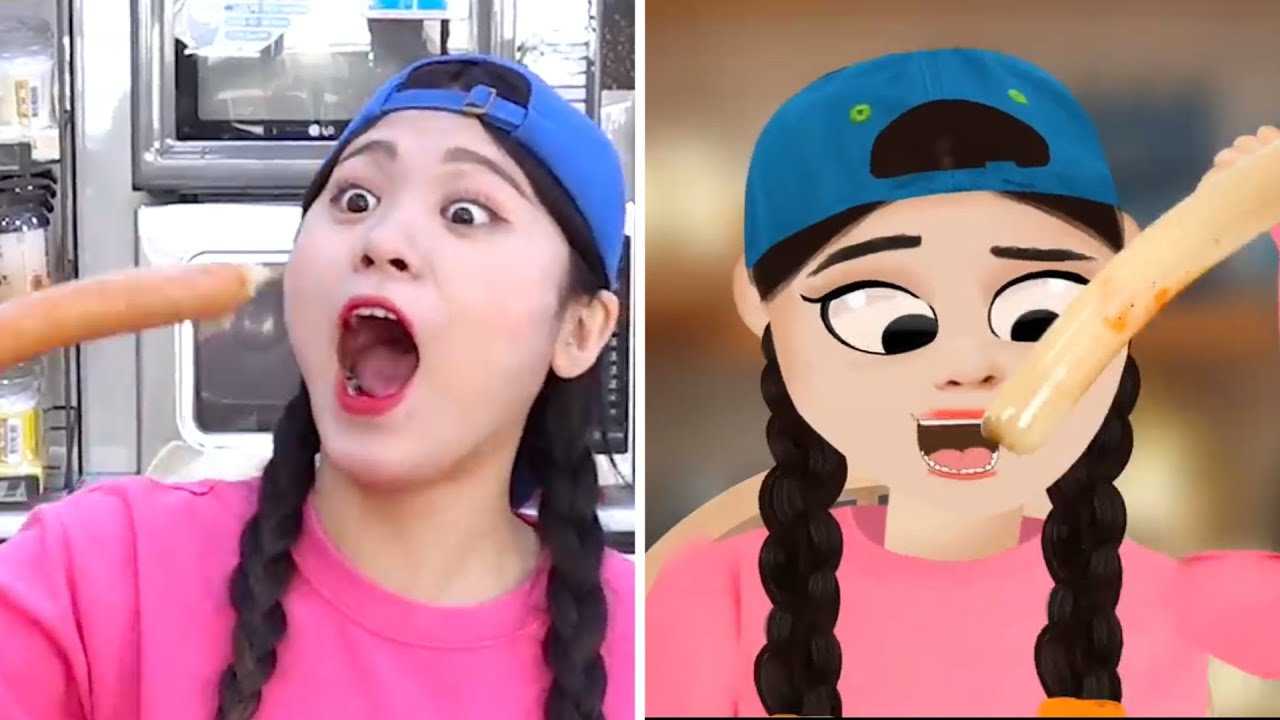COMPARE - 불닭볶음면 먹방 Mukbang Fire Spicy Noodle DONA 도나 VS DONA 도나 ...