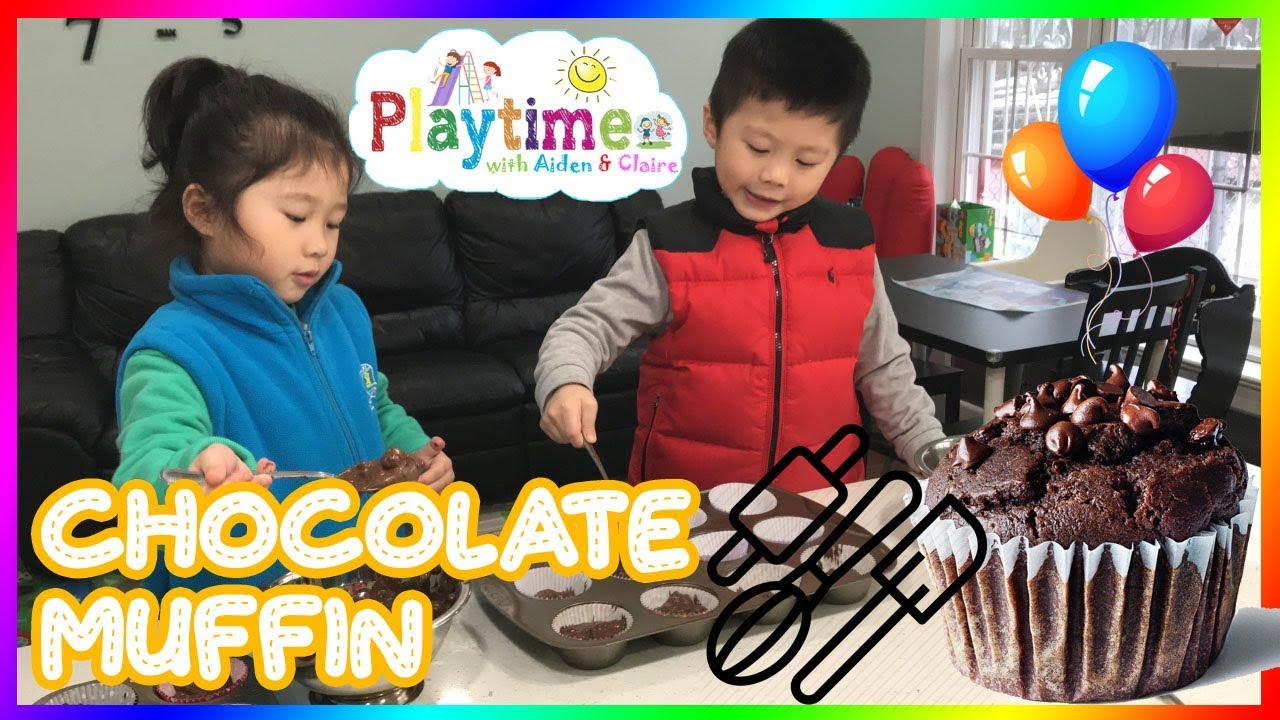 Kids Size Cooking - Chocolate Marshmallow Muffins - Family Fun Time 🎈 ...