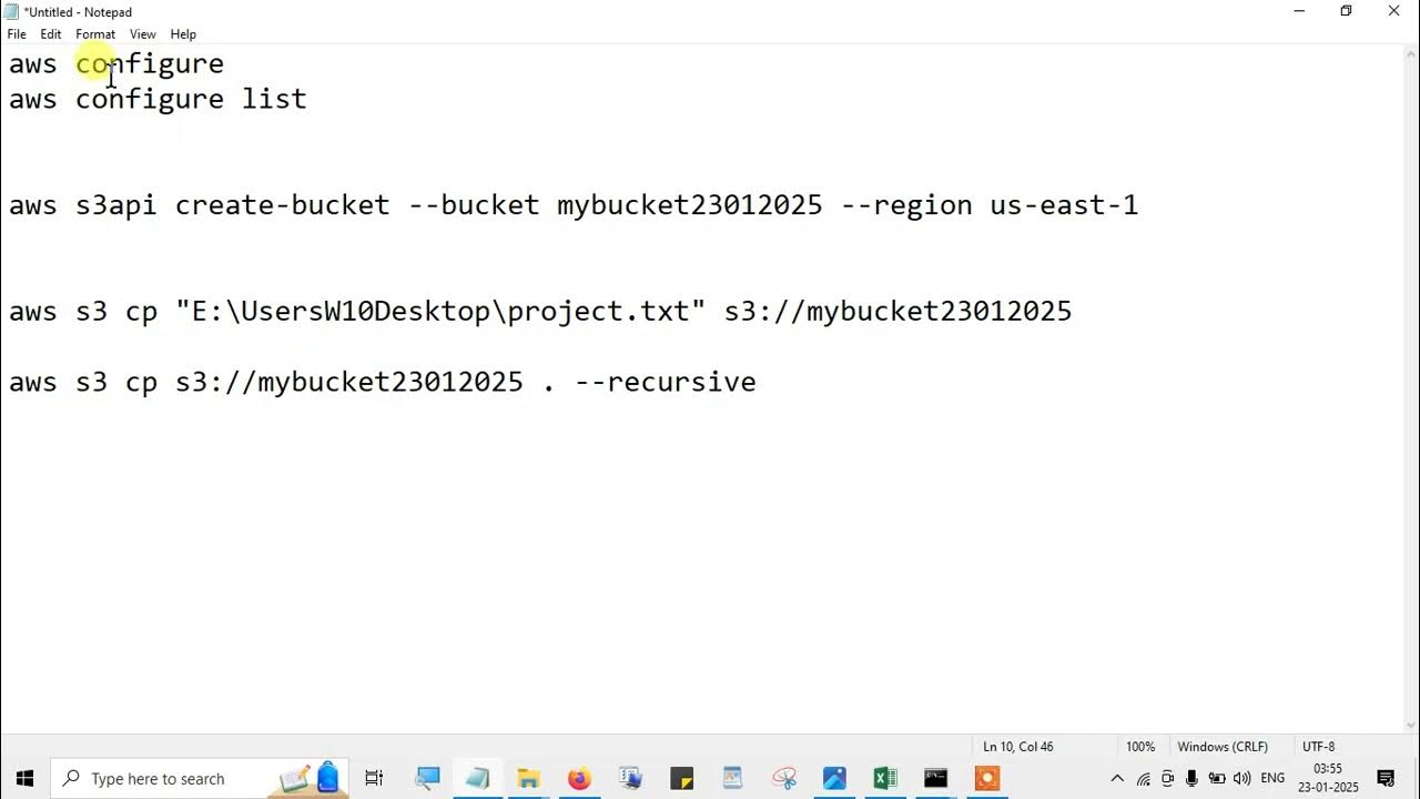 Transferring files to S3 bucket using AWS CLI - YouTube