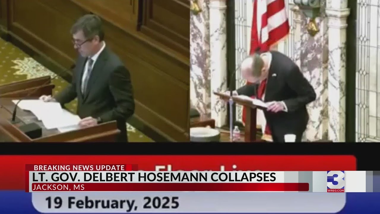 MS Lt. Governor Hosemann collapses in capitol - YouTube