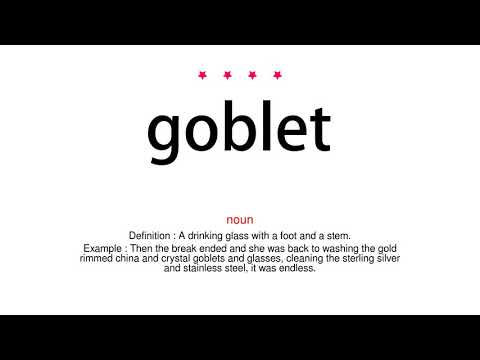 How to pronounce goblet - Vocab Today - YouTube