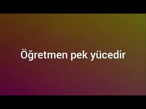 2020 Öğretmenler Günü Şarkısı (KARAOKE)